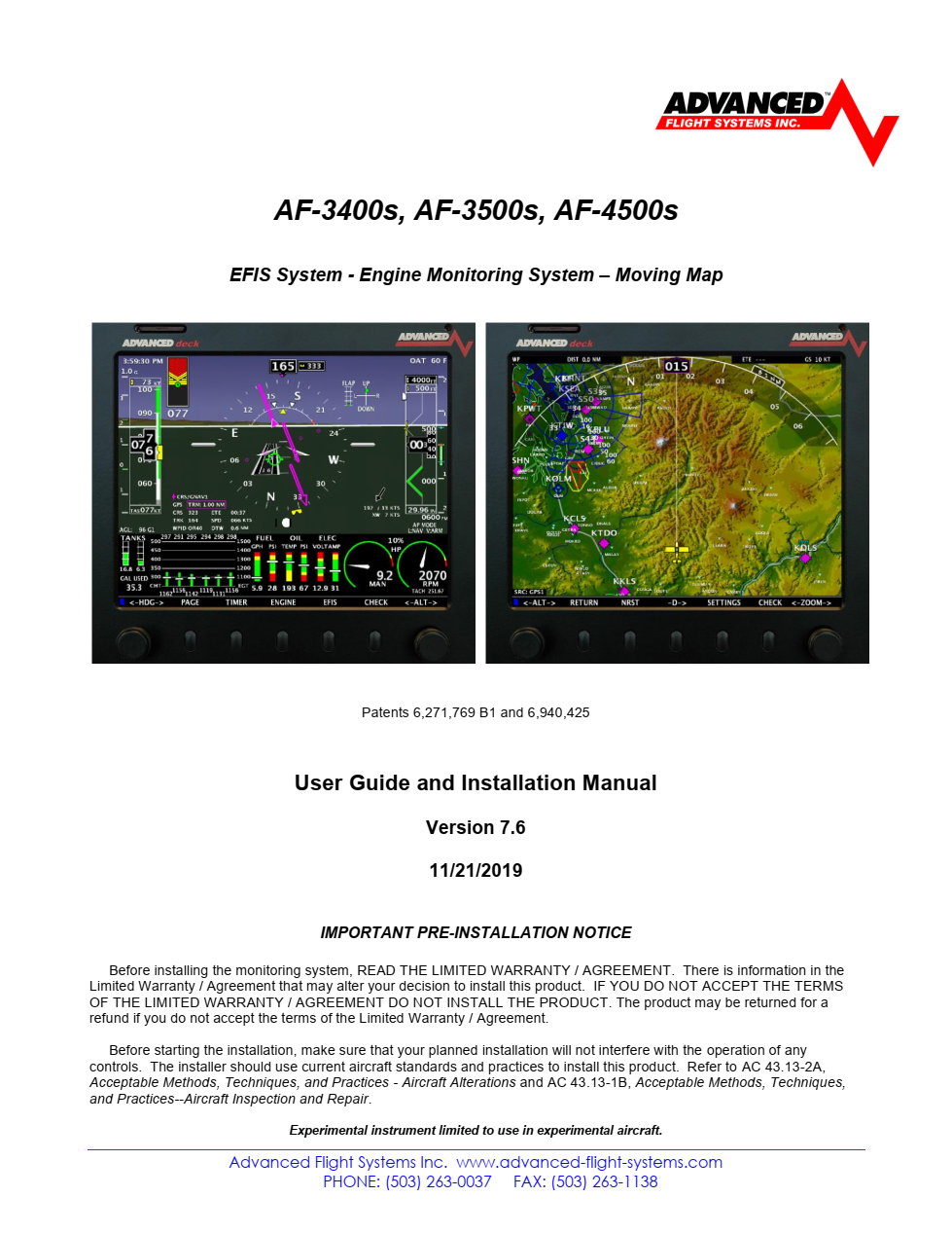 AF-3000 and AF-4000 Series Install Manual and Pilot's Guide – Advanced ...