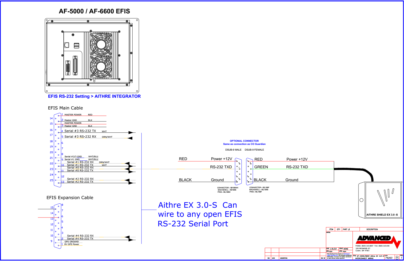 74263 Aithre EX 3.0-S Wiring – Advanced Flight Systems